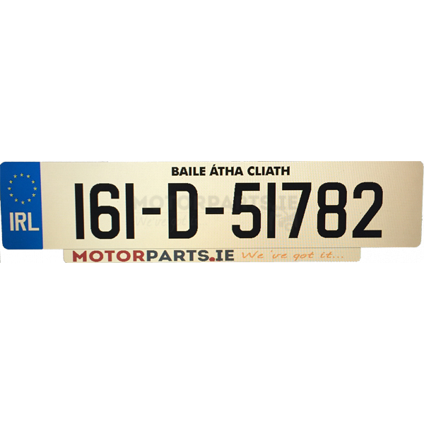 Motorparts Number Plate - Lipped with Logo - Motorparts